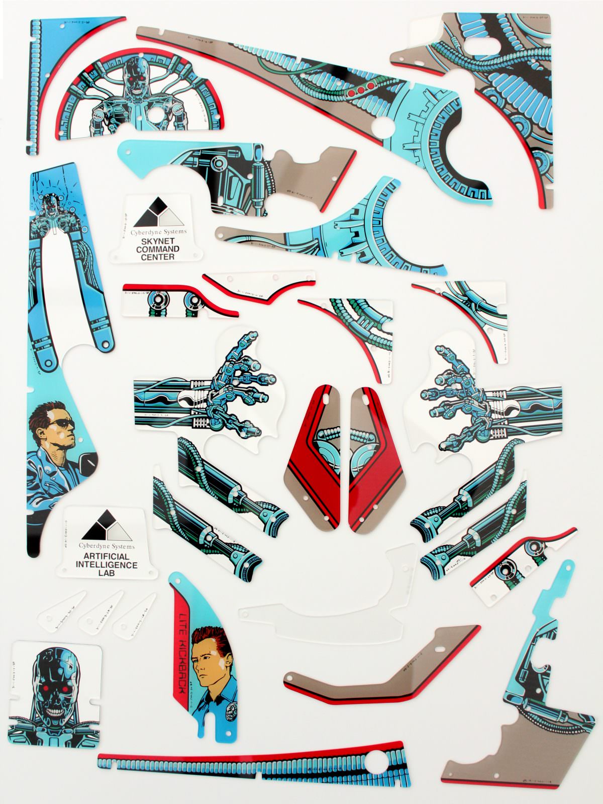 Terminator 2 Pinball Plastic Set - Full Playfield Set - Retro Refurbs