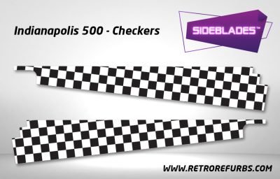 Indianapolis 500 Checkers - Pinball SideBlades™ - Retro Refurbs