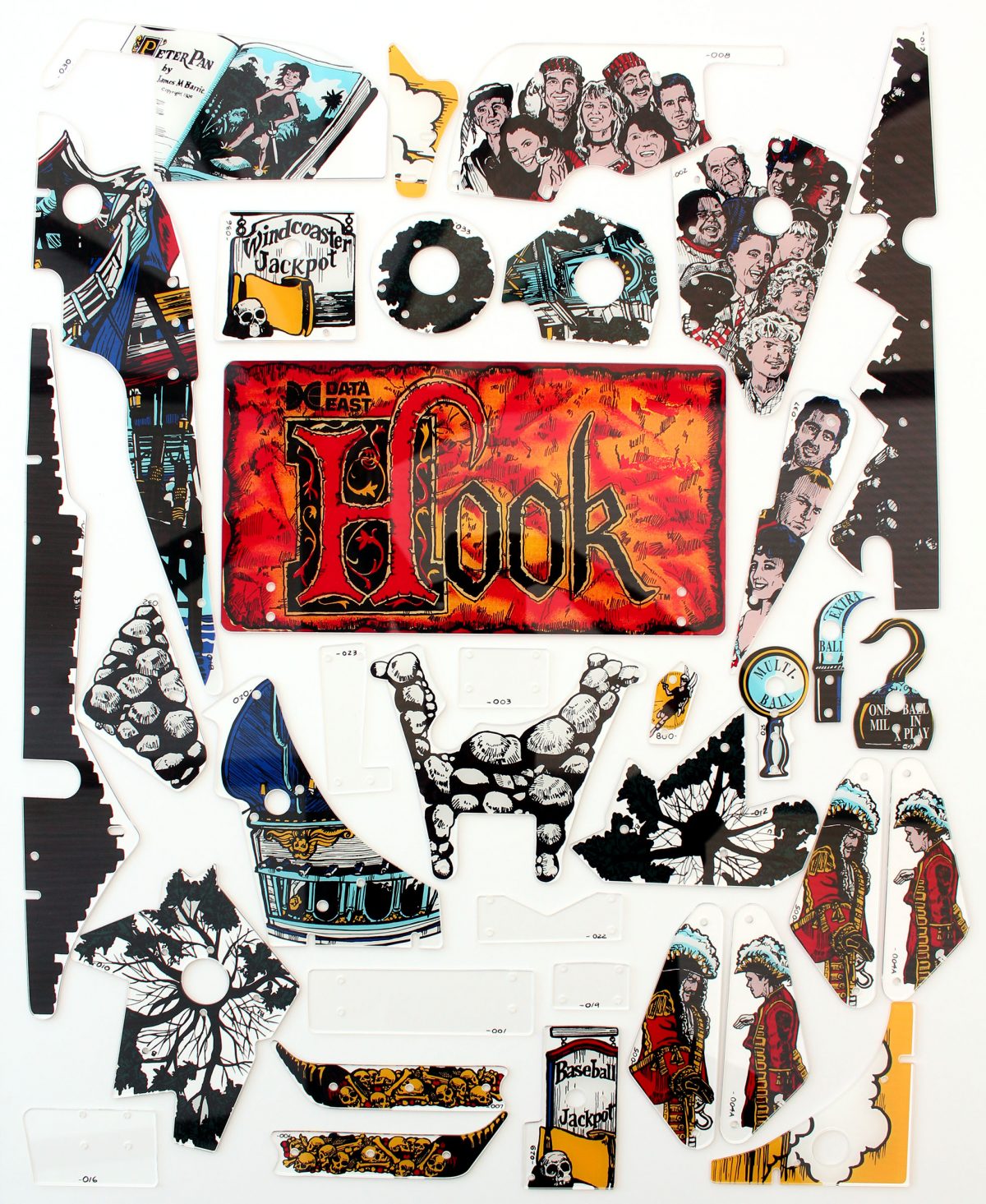 Hook Pinball Plastic Set - Full Playfield Set - Retro Refurbs